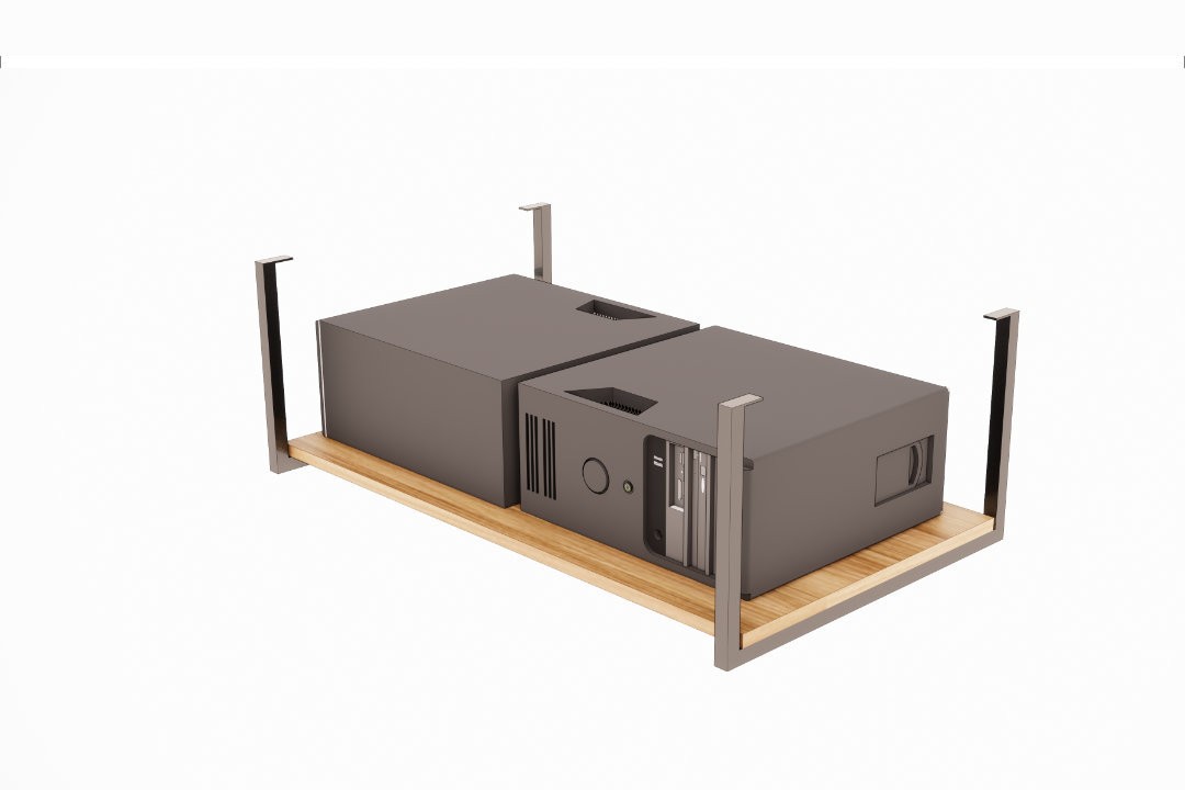 Suporte de CPU horizontal Level | Funcional Mobiliário Corporativo
